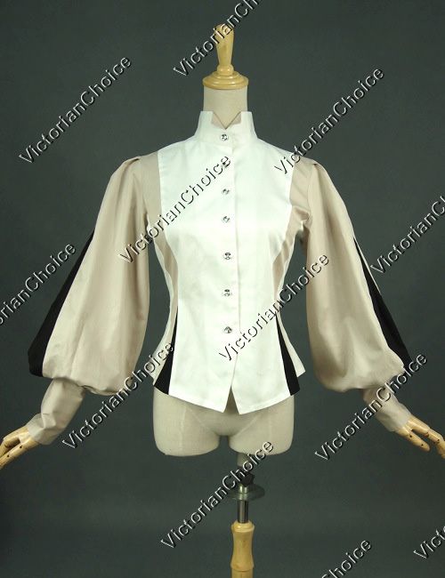 Victorian Edwardian Vintage Pirate Wench Equestrian Riding Shirt Blouse ...
