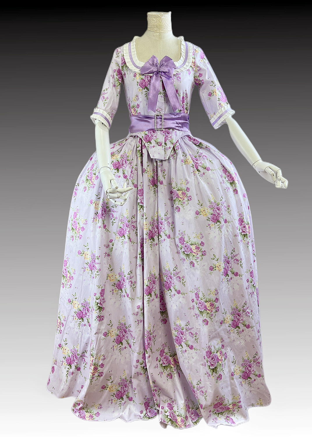 Colonial Georgian Style Princess Floral Victorian Fairytale Dress ...