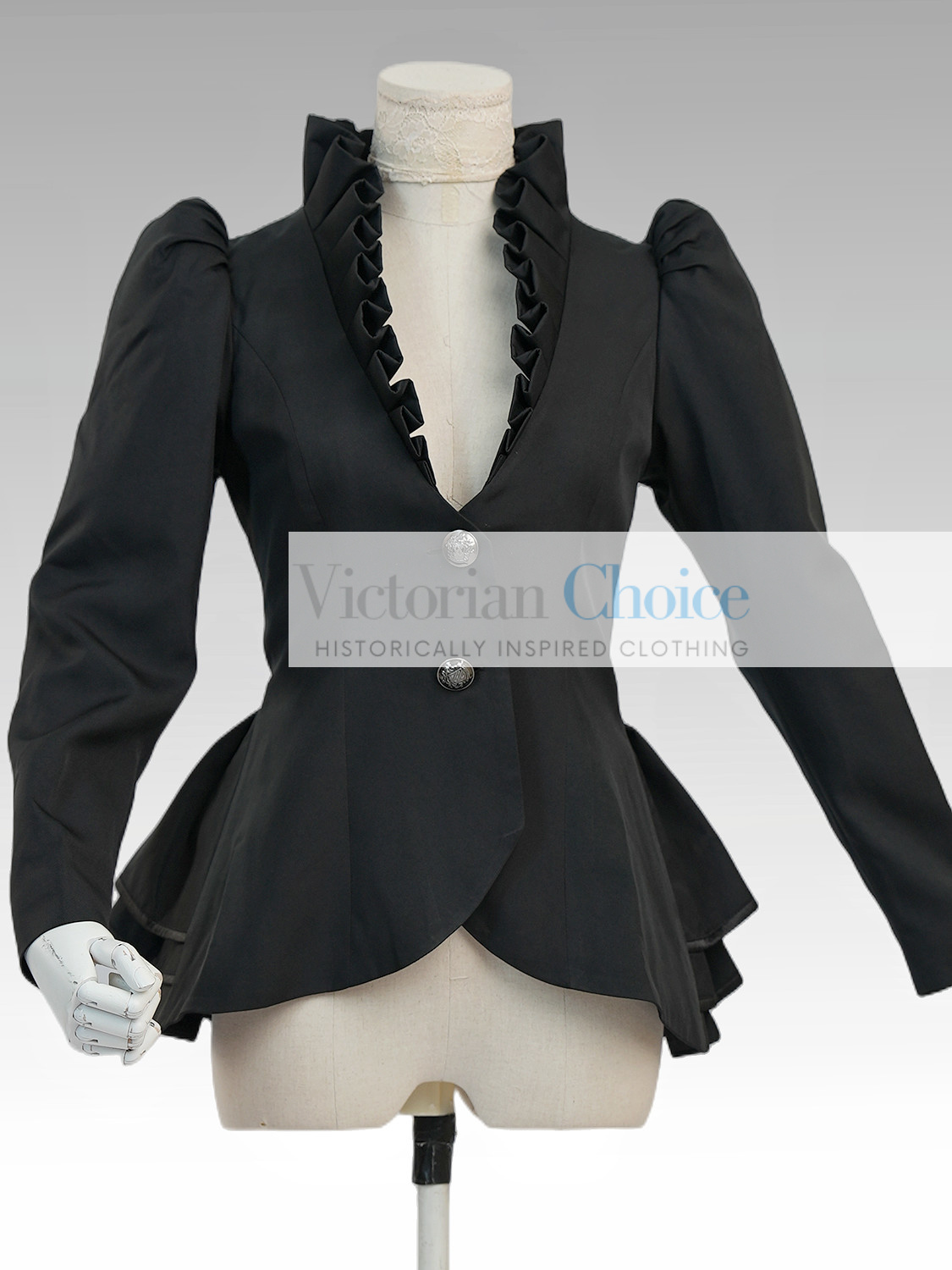 Black Edwardian Vintage Style Blazer Jacket Steampunk Theater Costume ...