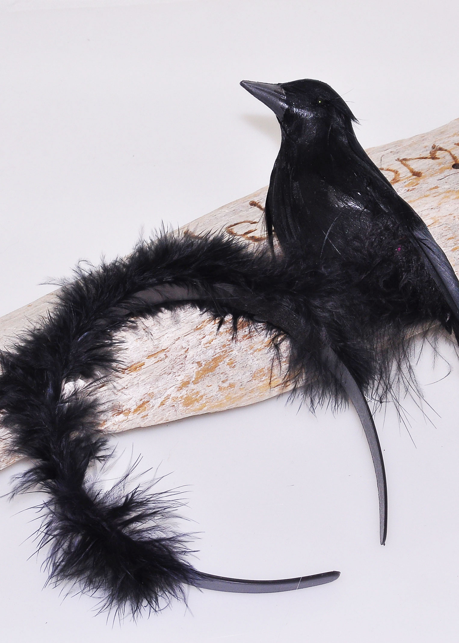 Gothic Punk Black Feather Crow Headband - Victorian Choice