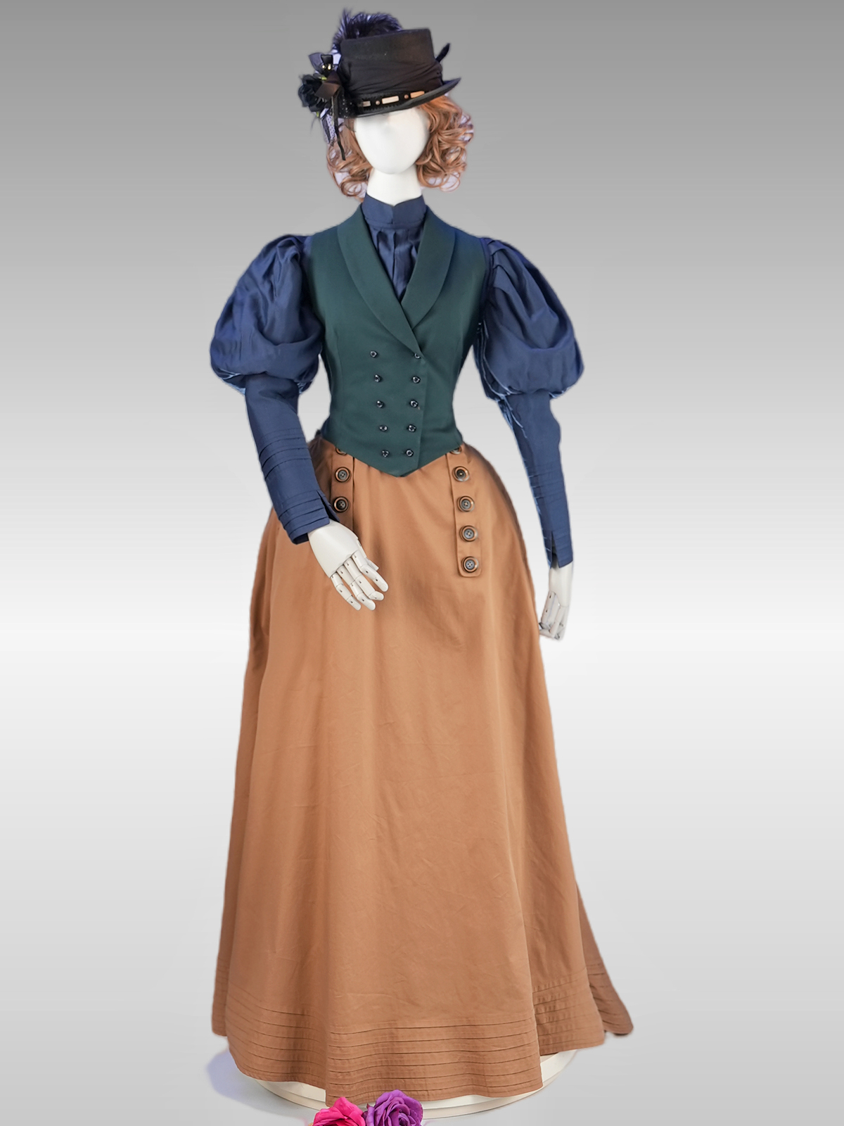 Victorian Edwardian 1890s 1900s Gilded Era 3PC Blouse Vest and Skirt ...