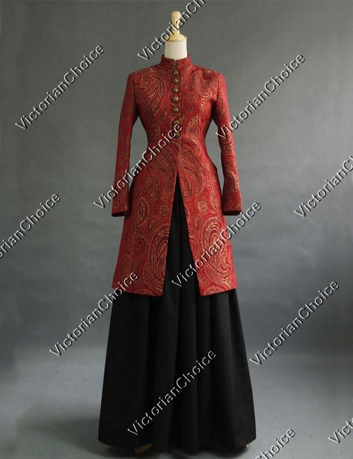 Victorian Steampunk Edwardian Vintage Style Ladies Frock Coat Dress ...