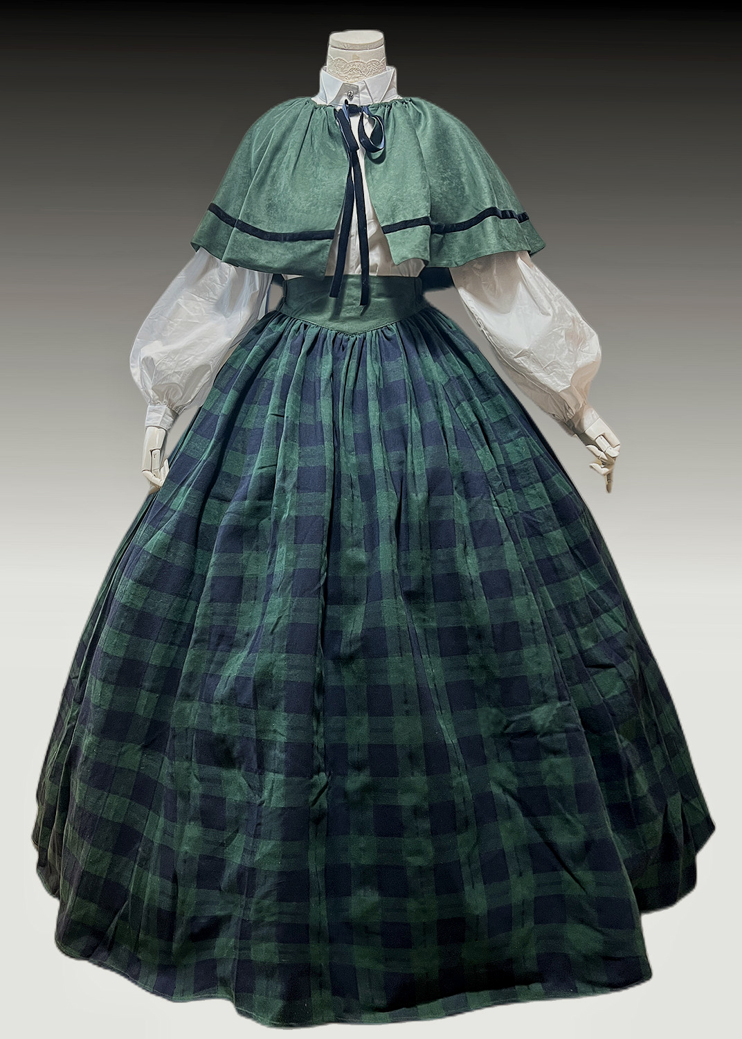 Victorian Civil War Dickens Faire Costume Pioneer Women 4PC Cape Little ...