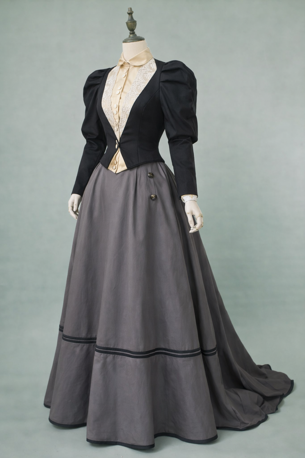 Victorian Edwardian Gilded Era 1890s 1900s 2PC Jacket and Skirt Downton ...